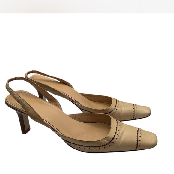 Coach | Shoes | Coach Vintage Cream Slingback Heels | Poshmark